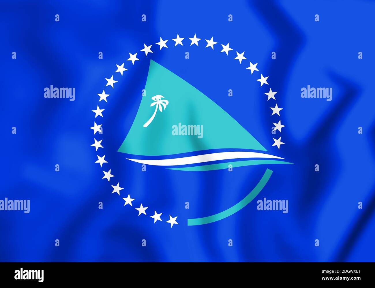 3D flag of the Pacific Community. 3D Illustration Stock Photo - Alamy