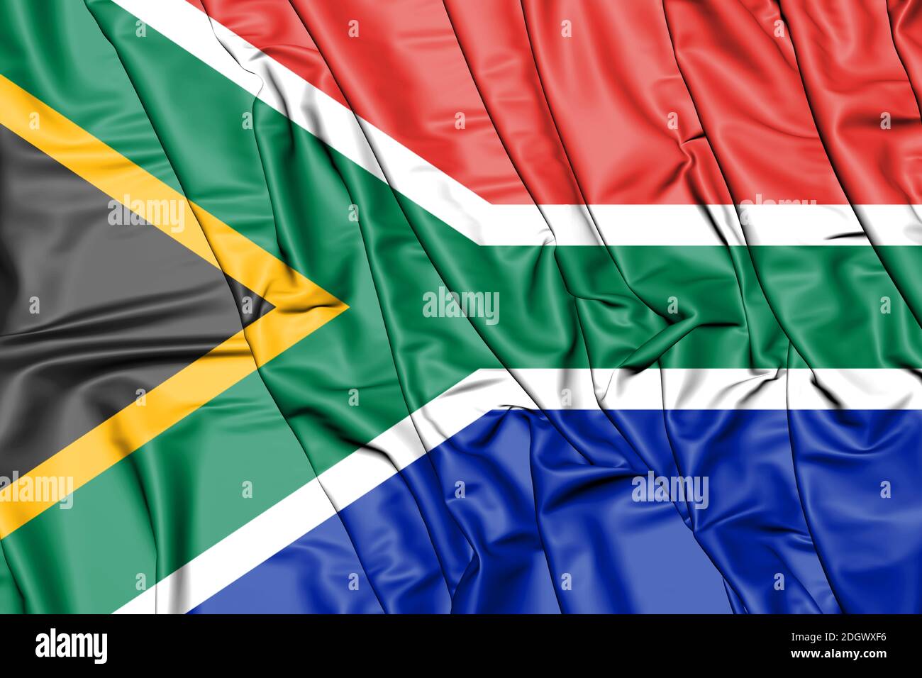 3D Flag of the South Africa. 3D Illustration Stock Photo - Alamy