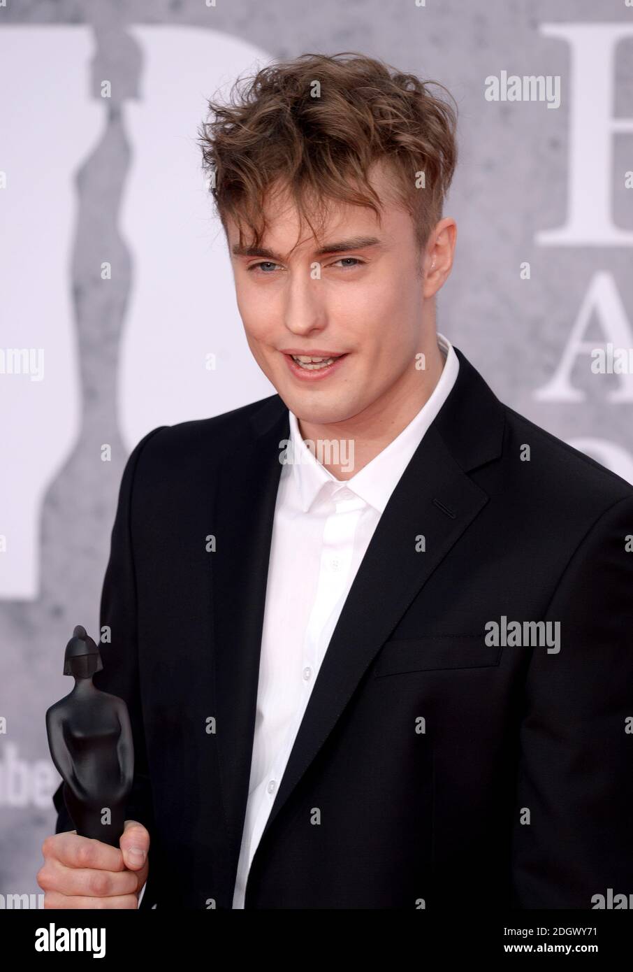 Sam Fender attending the Brit Awards 2019 at the O2 Arena, London ...