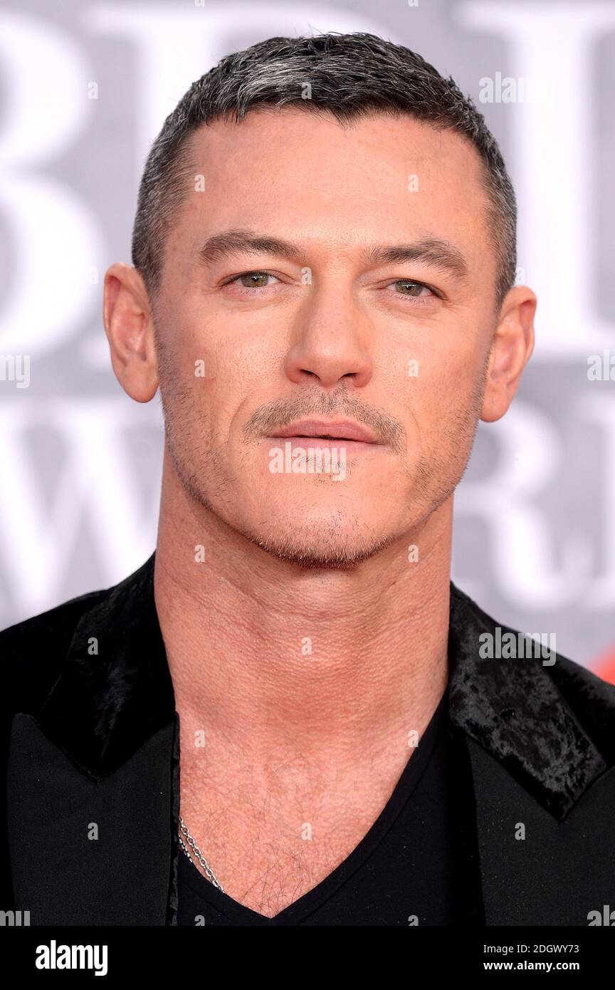 Luke Evans attending the Brit Awards 2019 at the O2 Arena, London ...