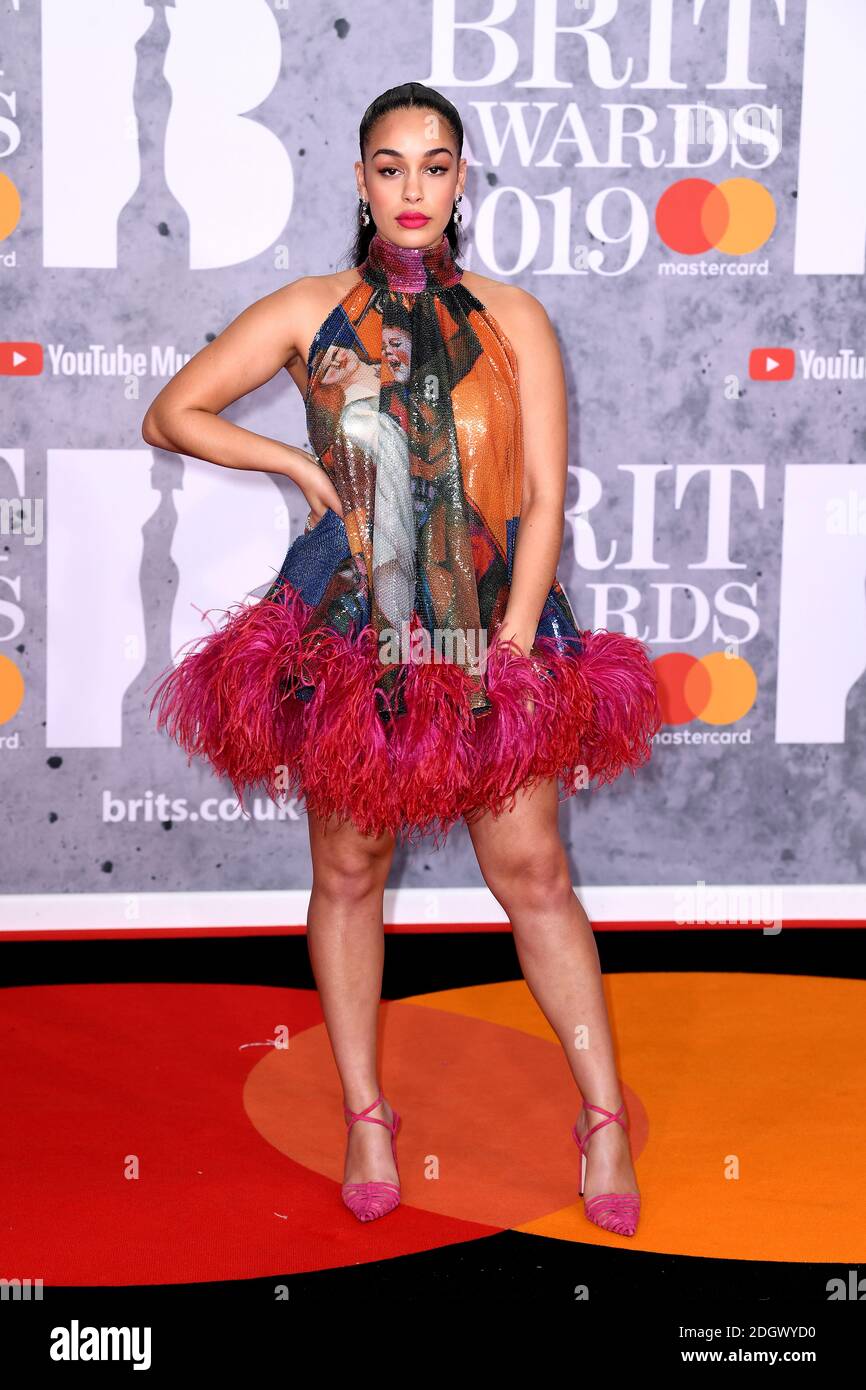 Jorja Smith attending the Brit Awards 2019 at the O2 Arena, London ...
