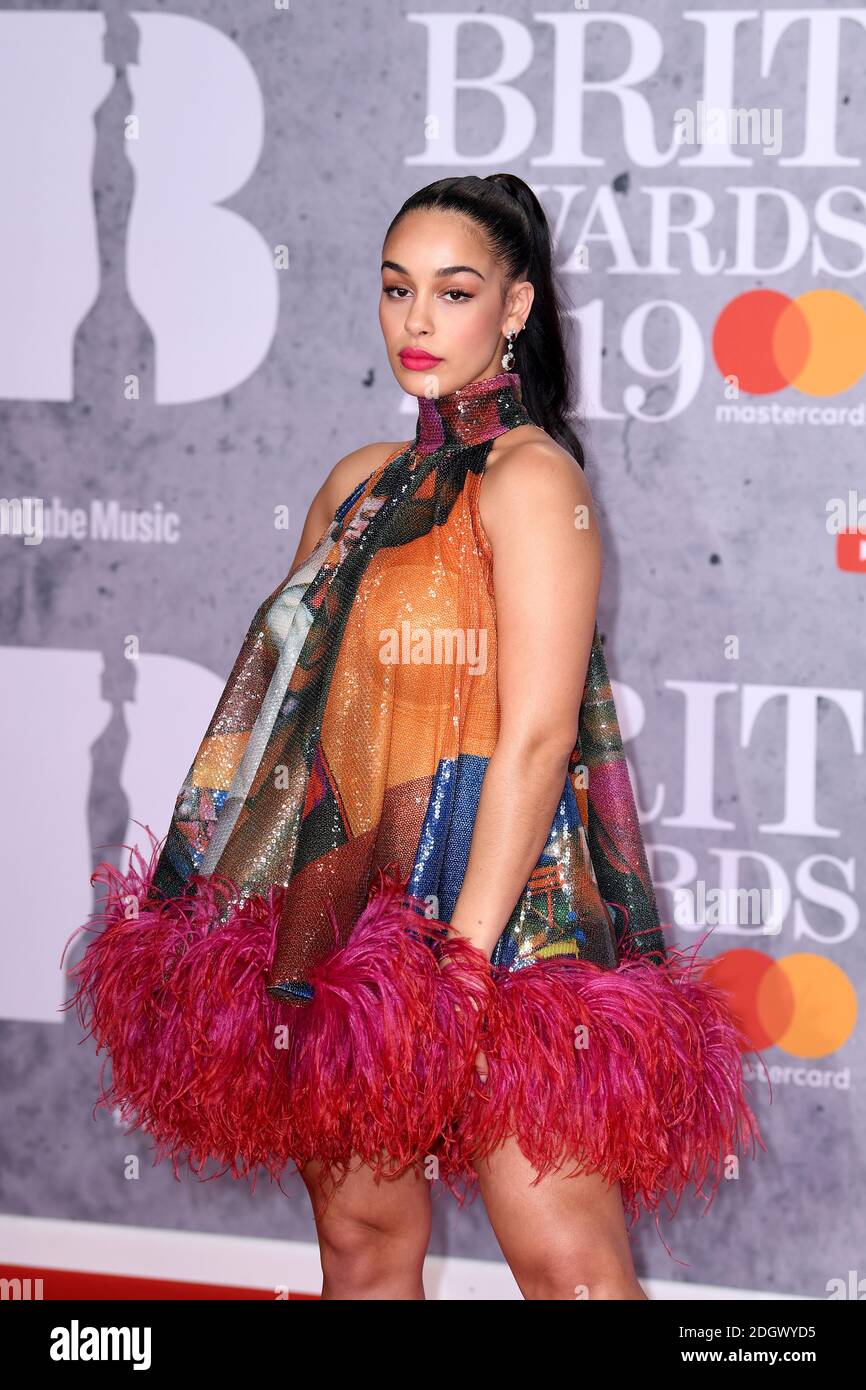 Jorja Smith attending the Brit Awards 2019 at the O2 Arena, London ...