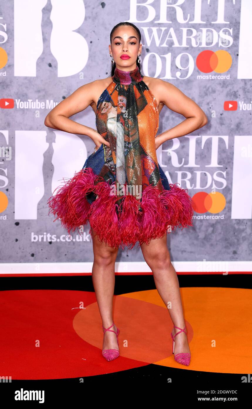 Jorja Smith attending the Brit Awards 2019 at the O2 Arena, London ...