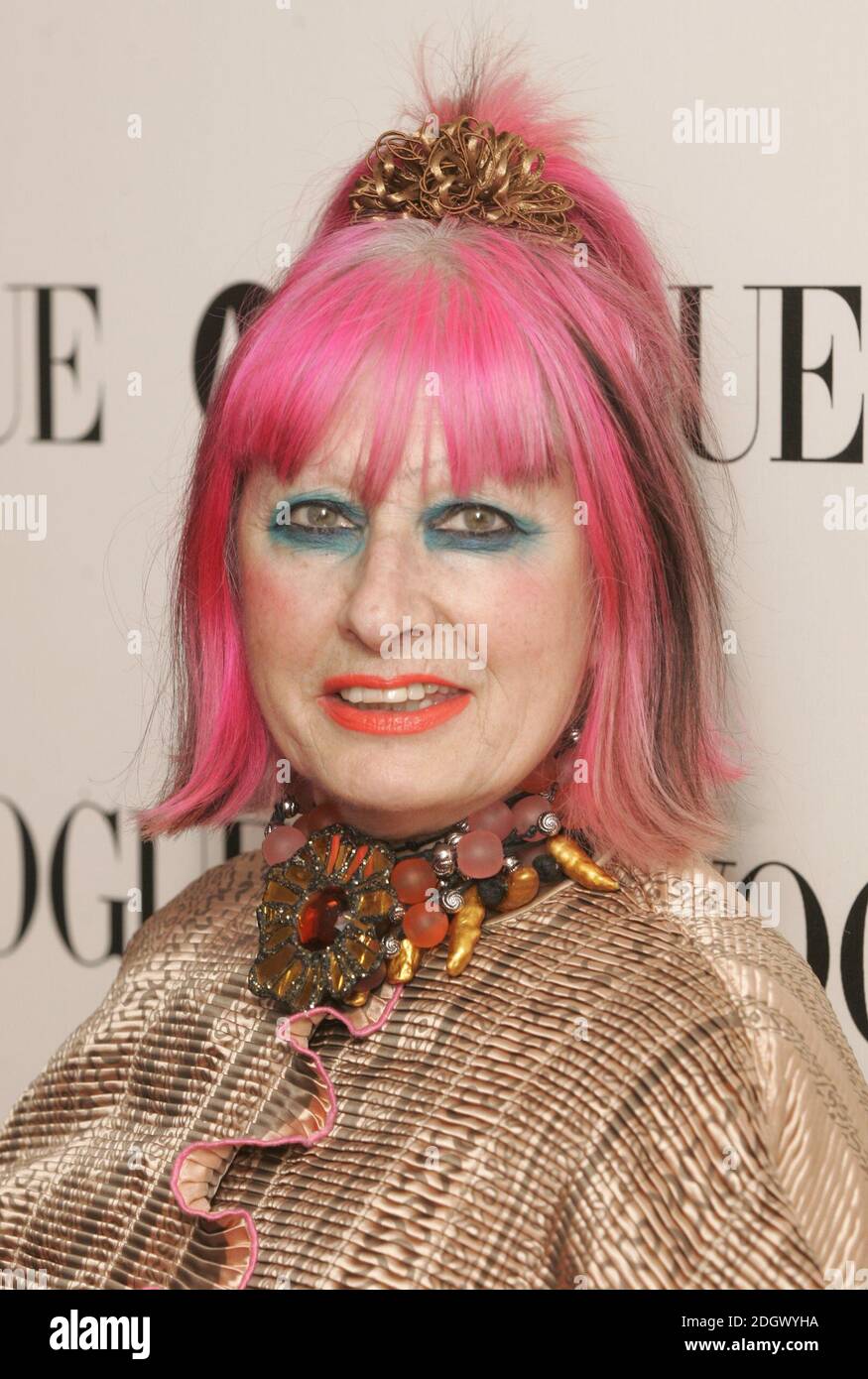Zandra Rhodes arriving at the Vogue 90th Birthday Party at The ...