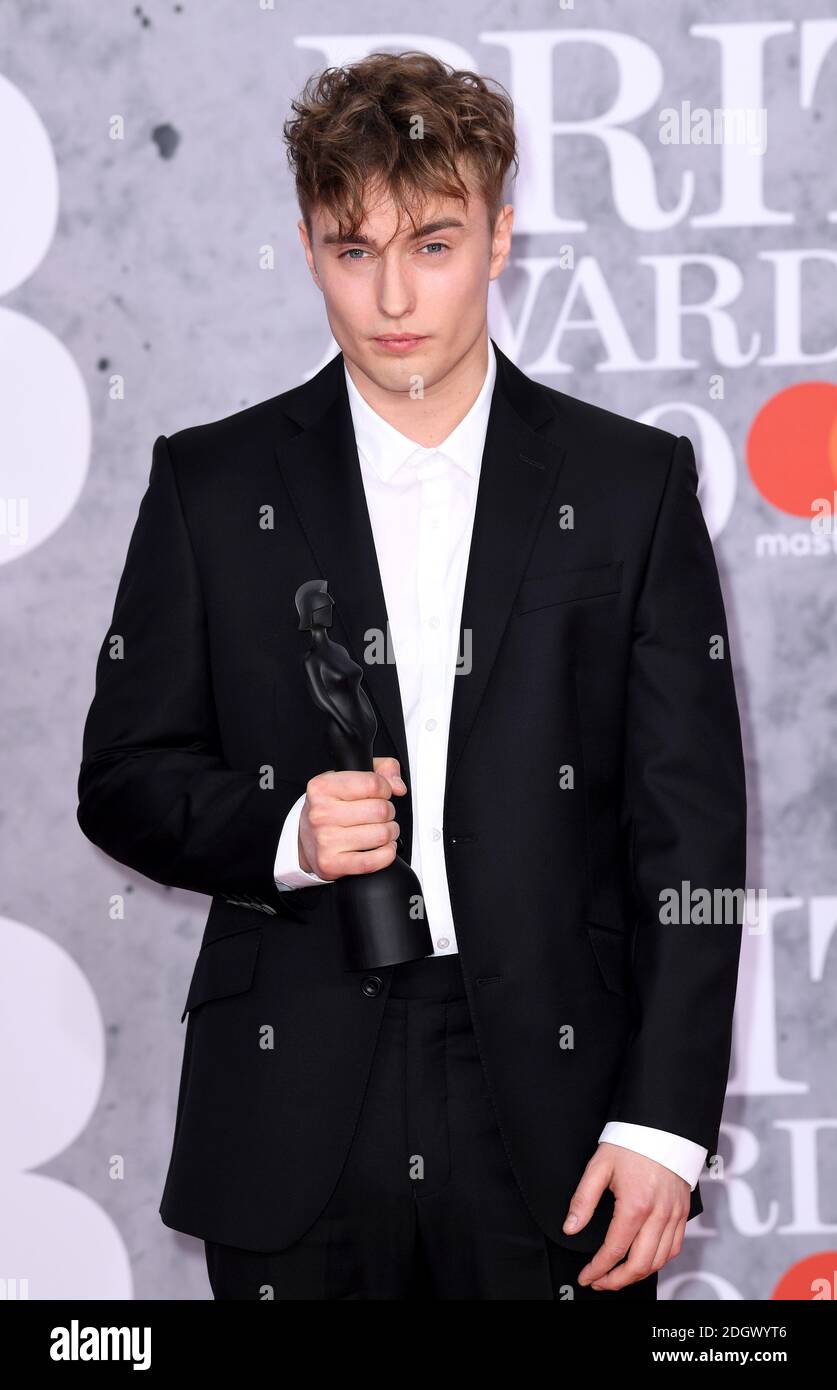 Sam Fender attending the Brit Awards 2019 at the O2 Arena, London ...