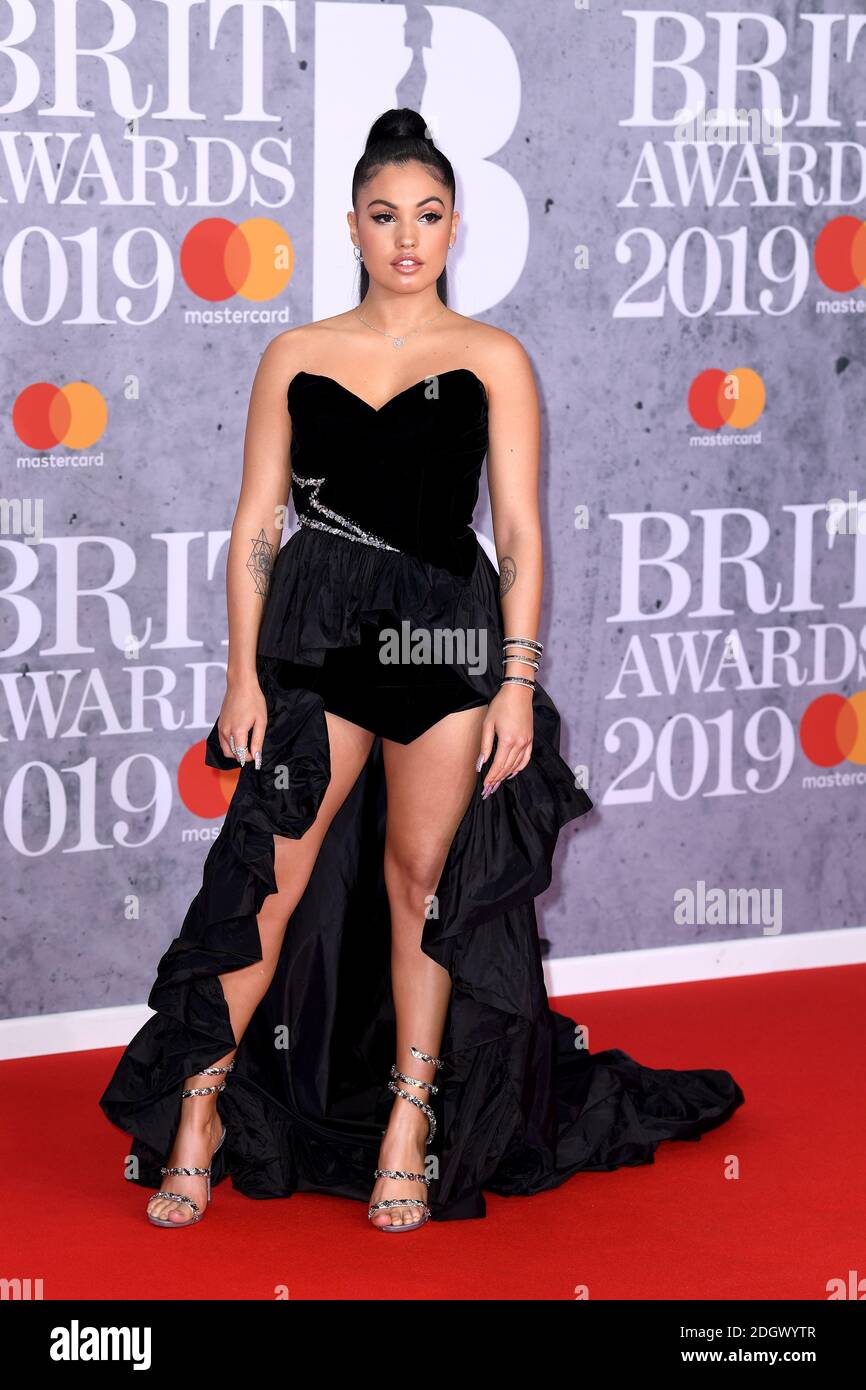 Mabel attending brit awards 2019 o2 arena hi-res stock photography and ...