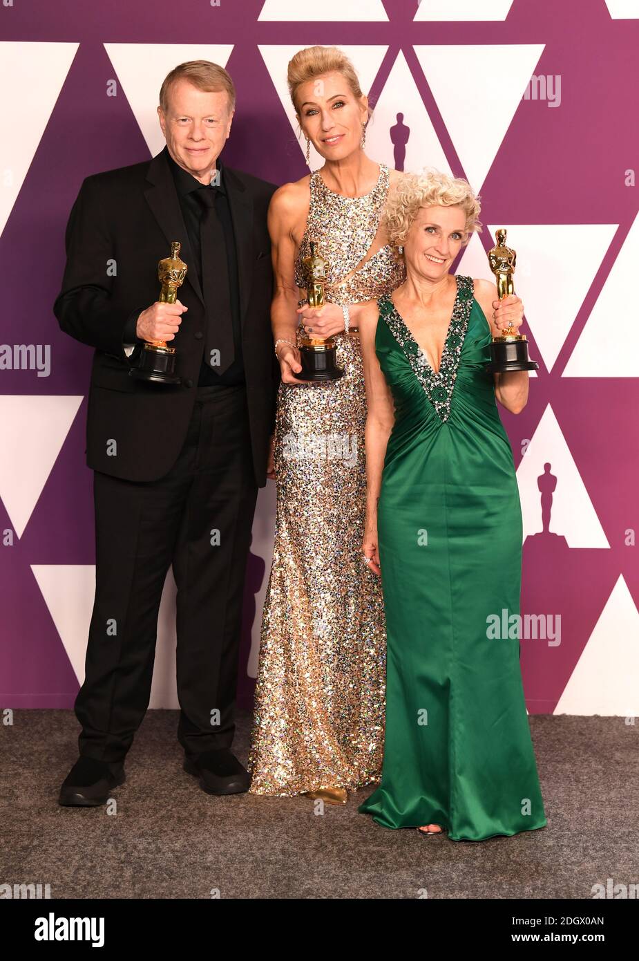 Greg Cannom, Kate Biscoe, and Patricia Delaney with the award for best ...