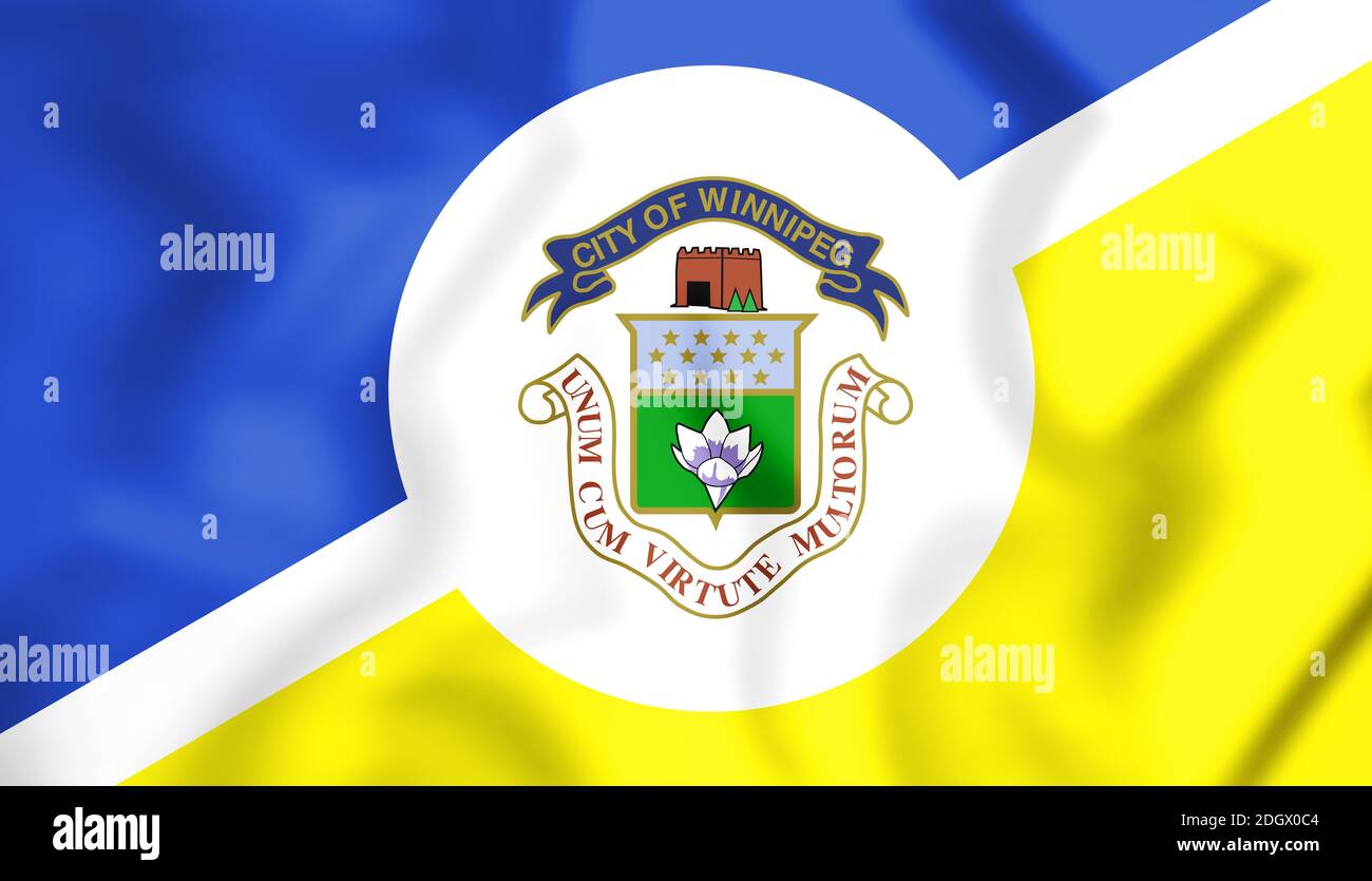 3D Flag of Winnipeg, Canada. 3D Illustration Stock Photo - Alamy