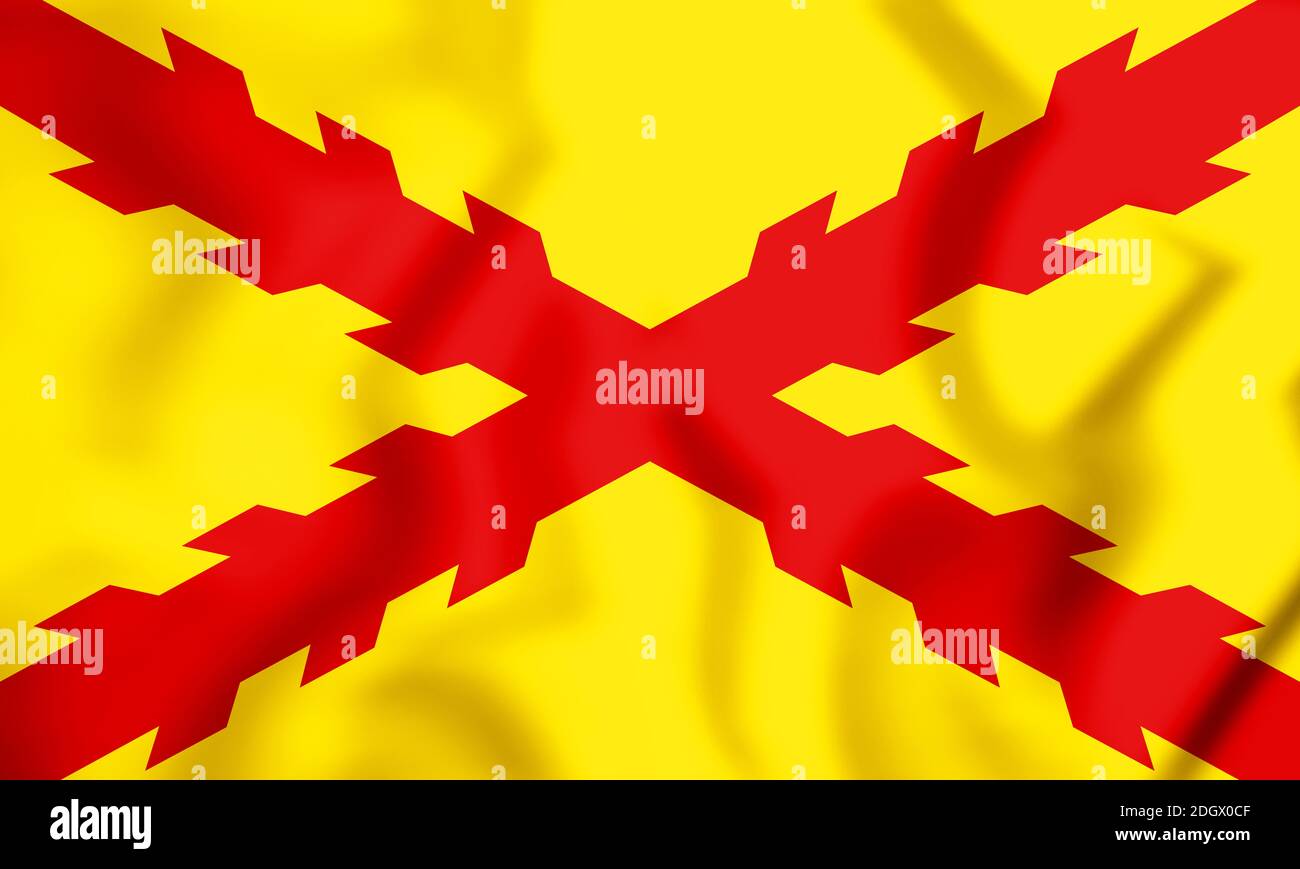 3D Flag of the Tercios Morados Viejos. 3D Illustration Stock Photo - Alamy
