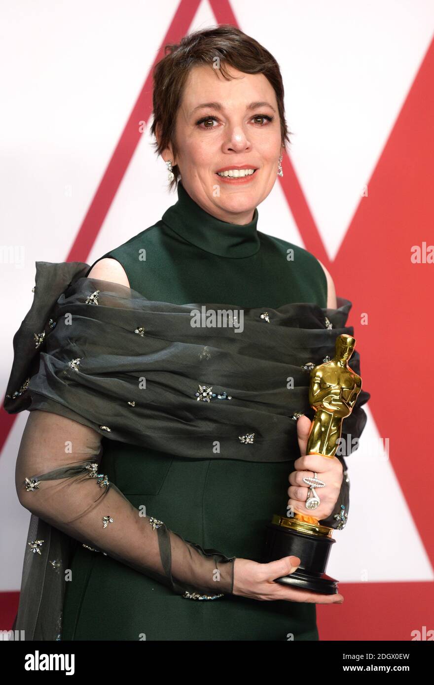 Olivia Colman wins Best Actress Oscar in the press room at the 91st ...