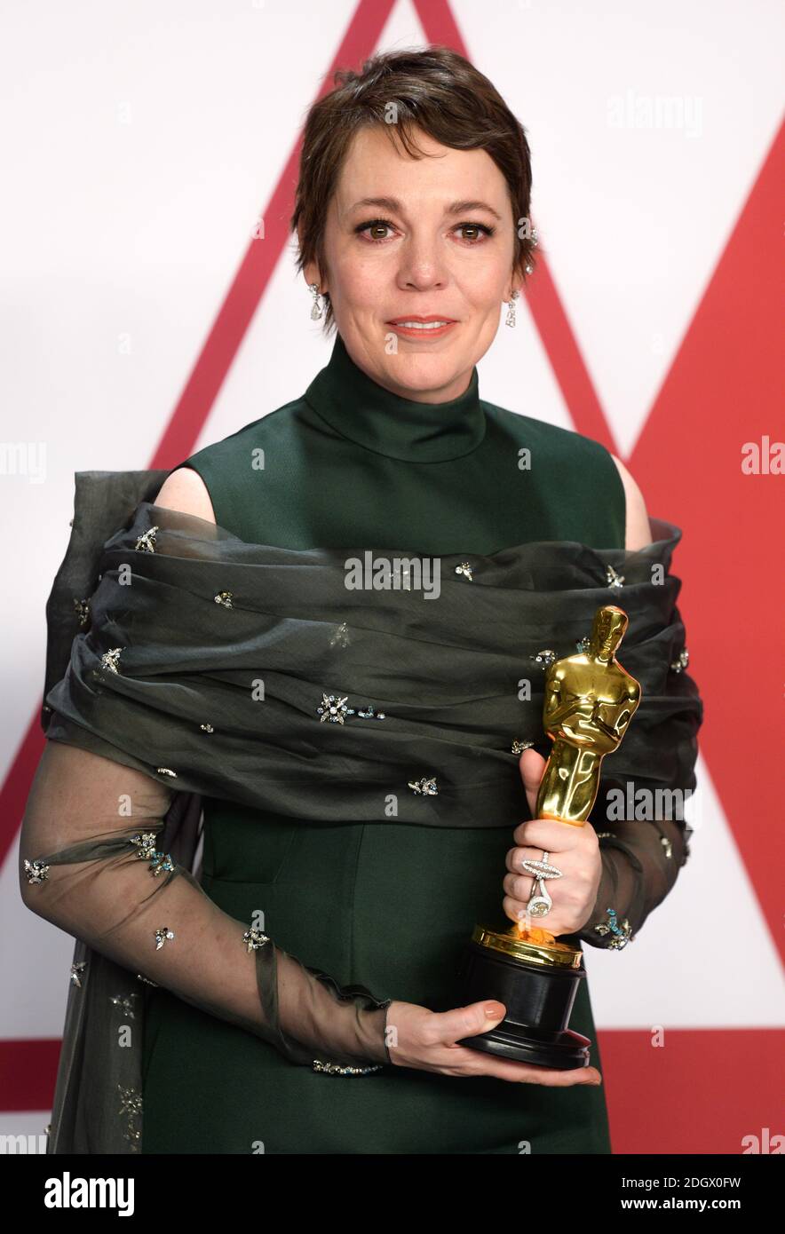 Olivia Colman wins Best Actress Oscar in the press room at the 91st ...