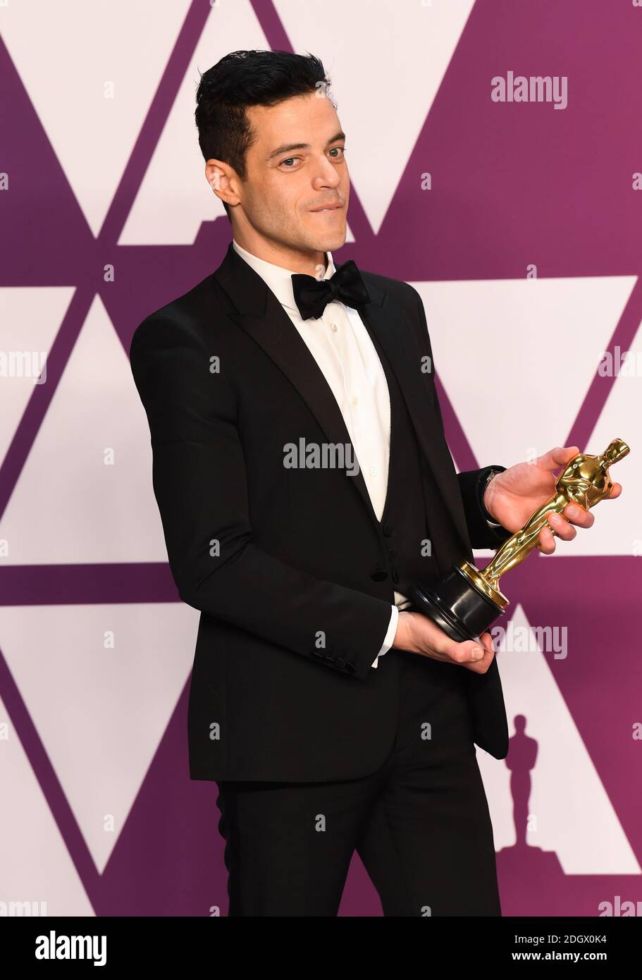 Rami Malek winner of the Best Actor Oscar in the press room at the 91st ...