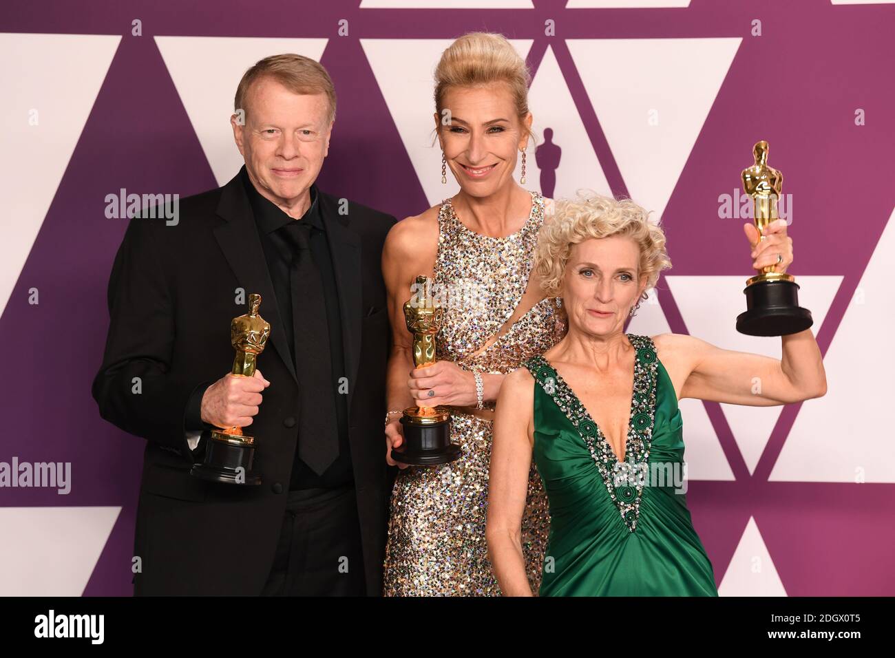 Greg Cannom, Kate Biscoe, and Patricia Delaney with the award for best ...