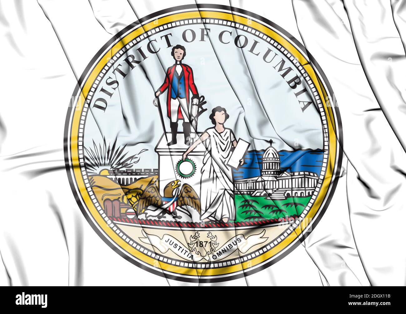State Seal of Washington D.C., USA. 3D Illustration Stock Photo - Alamy