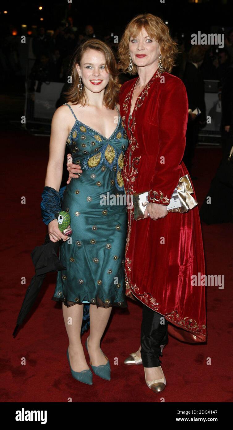 Samantha Bond and her daughter arriving at the World Premiere of the ...