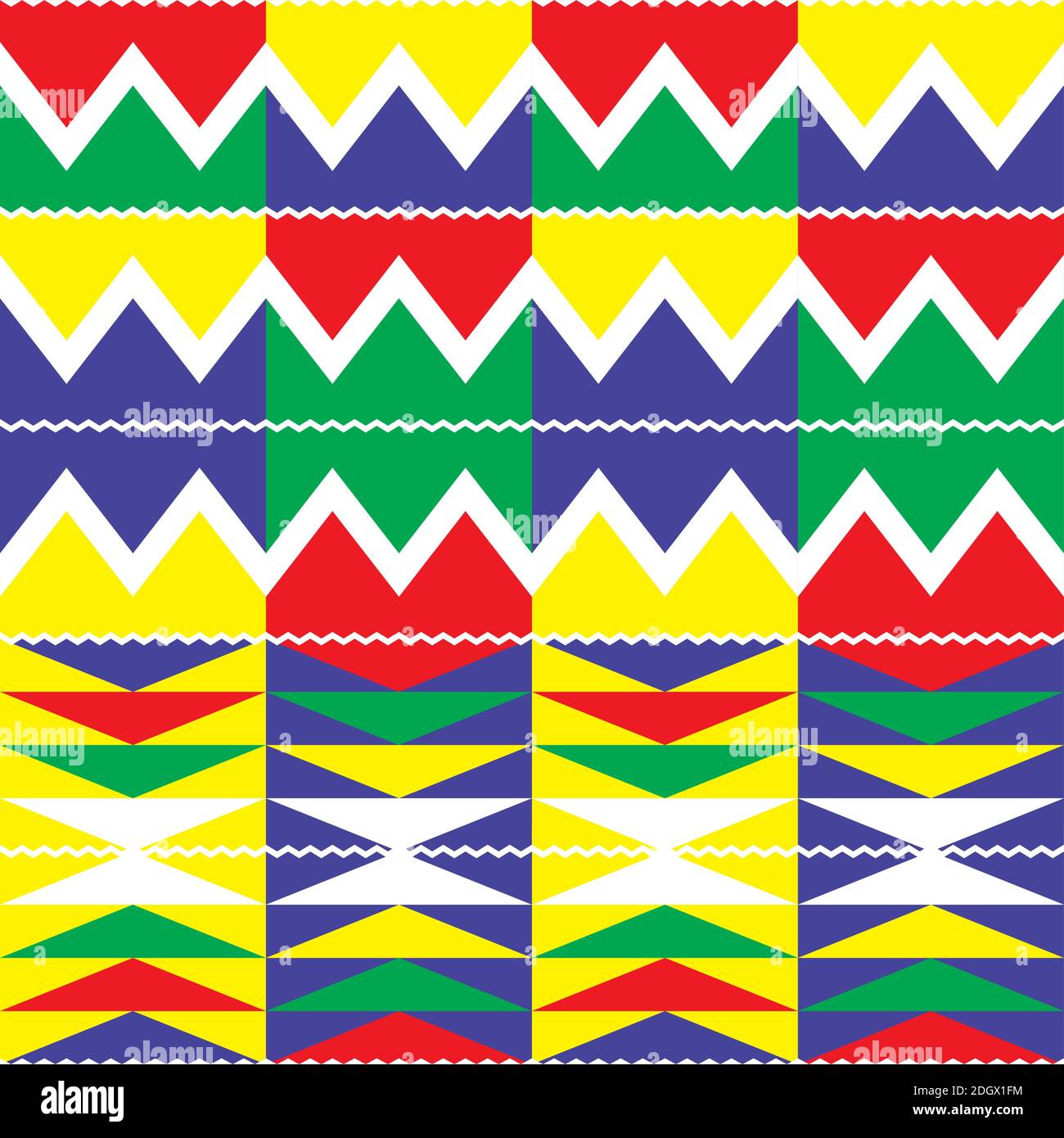 Tribal Kente geometric seamless pattern, African nwentoma cloth style ...