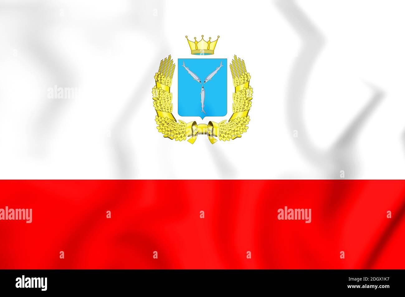 3D Flag of Saratov Oblast, Russia. 3D Illustration Stock Photo - Alamy
