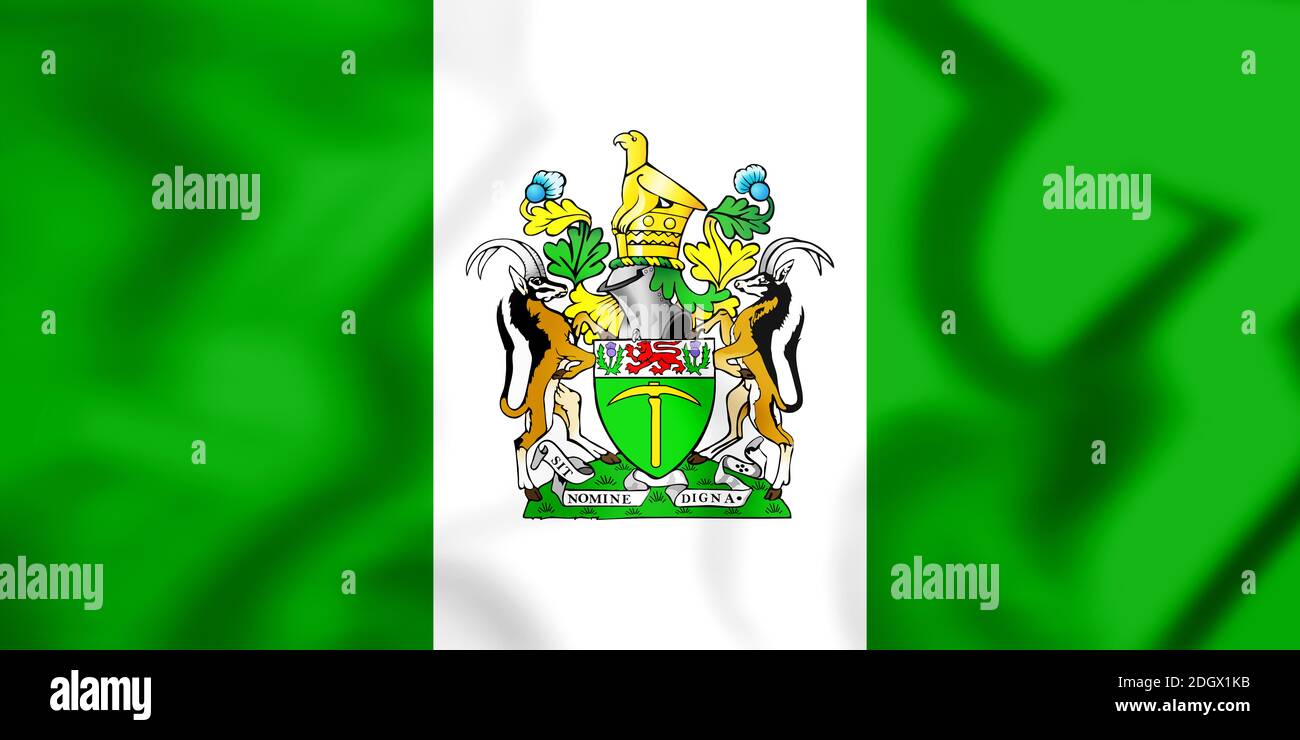 3D Flag of the Rhodesia. 3D Illustration Stock Photo - Alamy