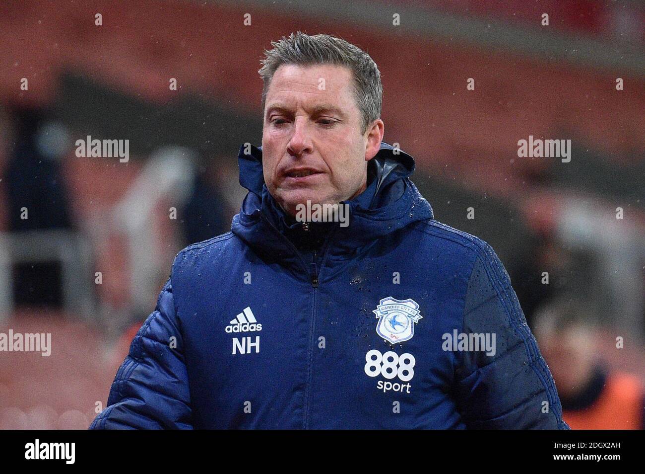 Neil Harris manager of Cardiff City at half time Stock Photo - Alamy