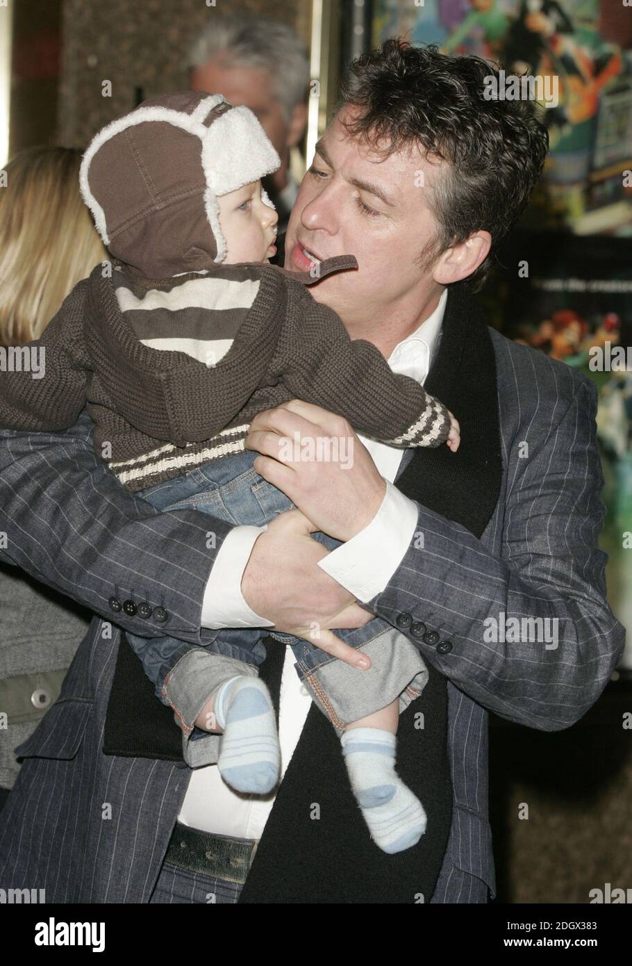 Shane Richie and baby arriving at the UK Premiere of Flushed Away at ...