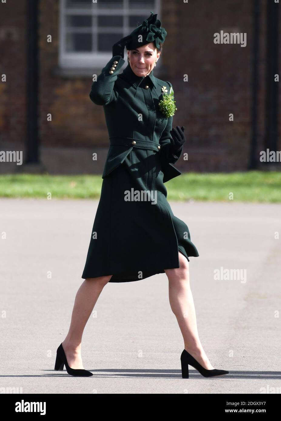 The Duke of Cambridge, Colonel of the Irish Guards, accompanied by The ...