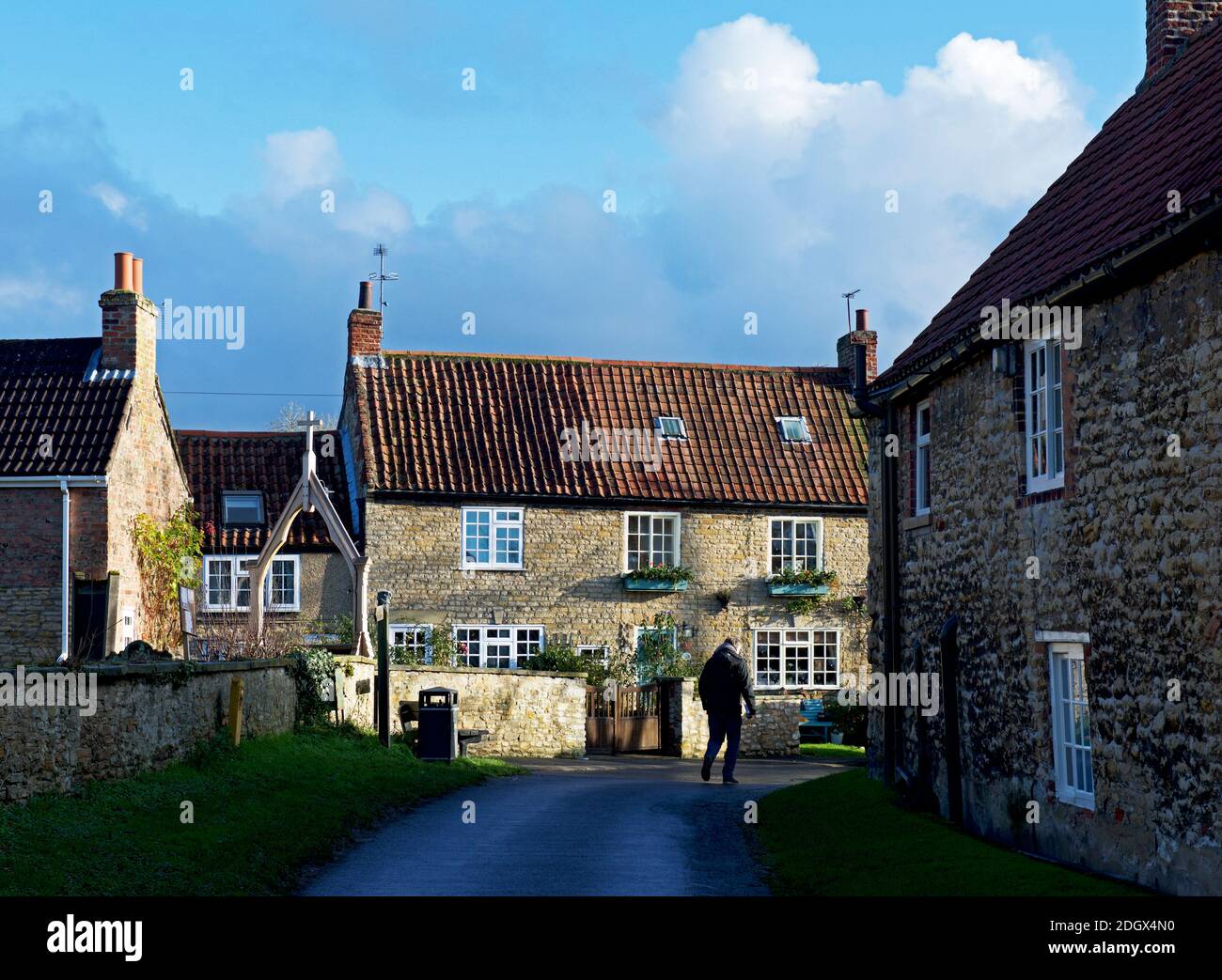 Traditional cottages in the village of Elloughton, East Yorkshire ...