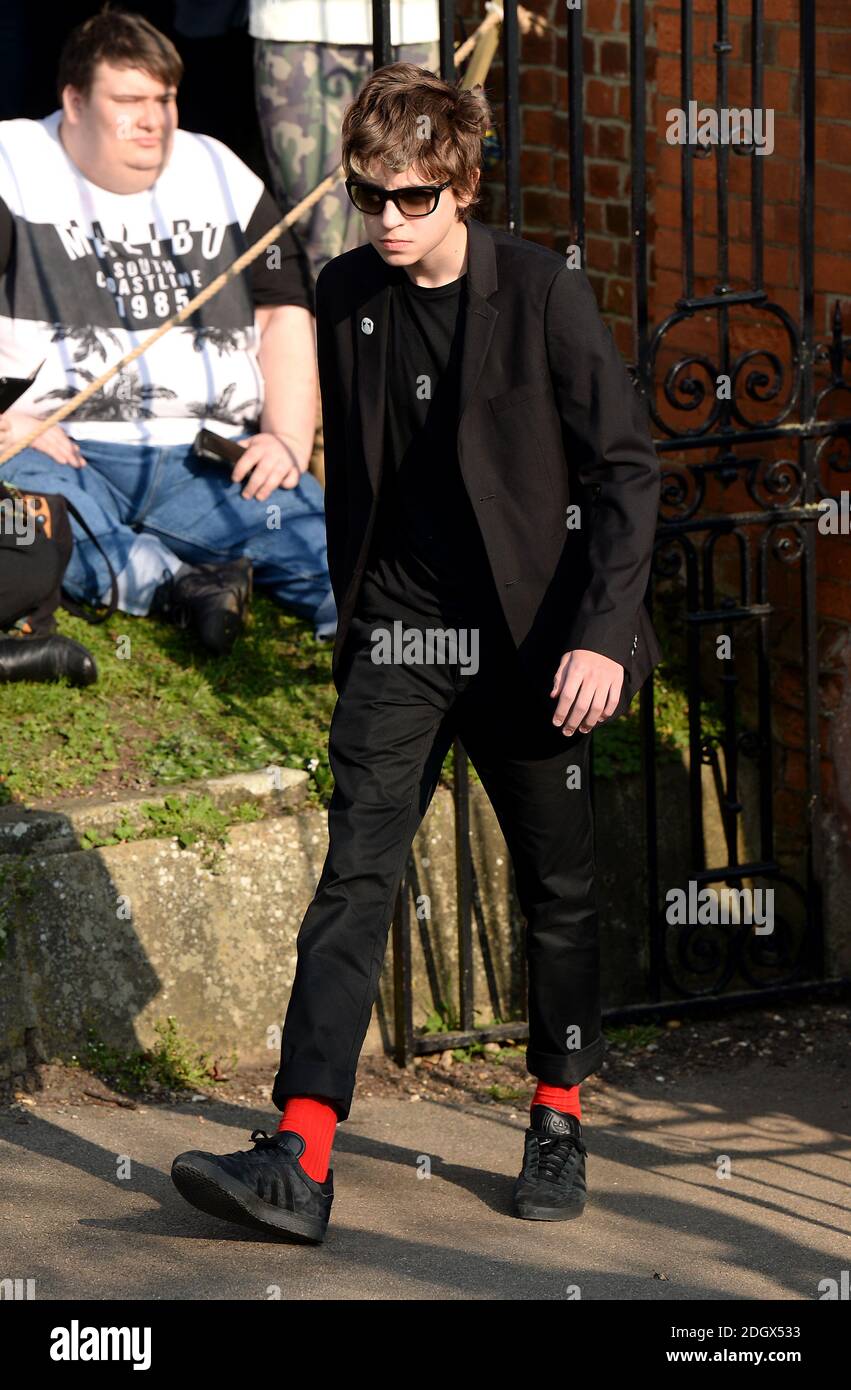 Ace Billy Howlett outside St. Mary's Church during the funeral and ...