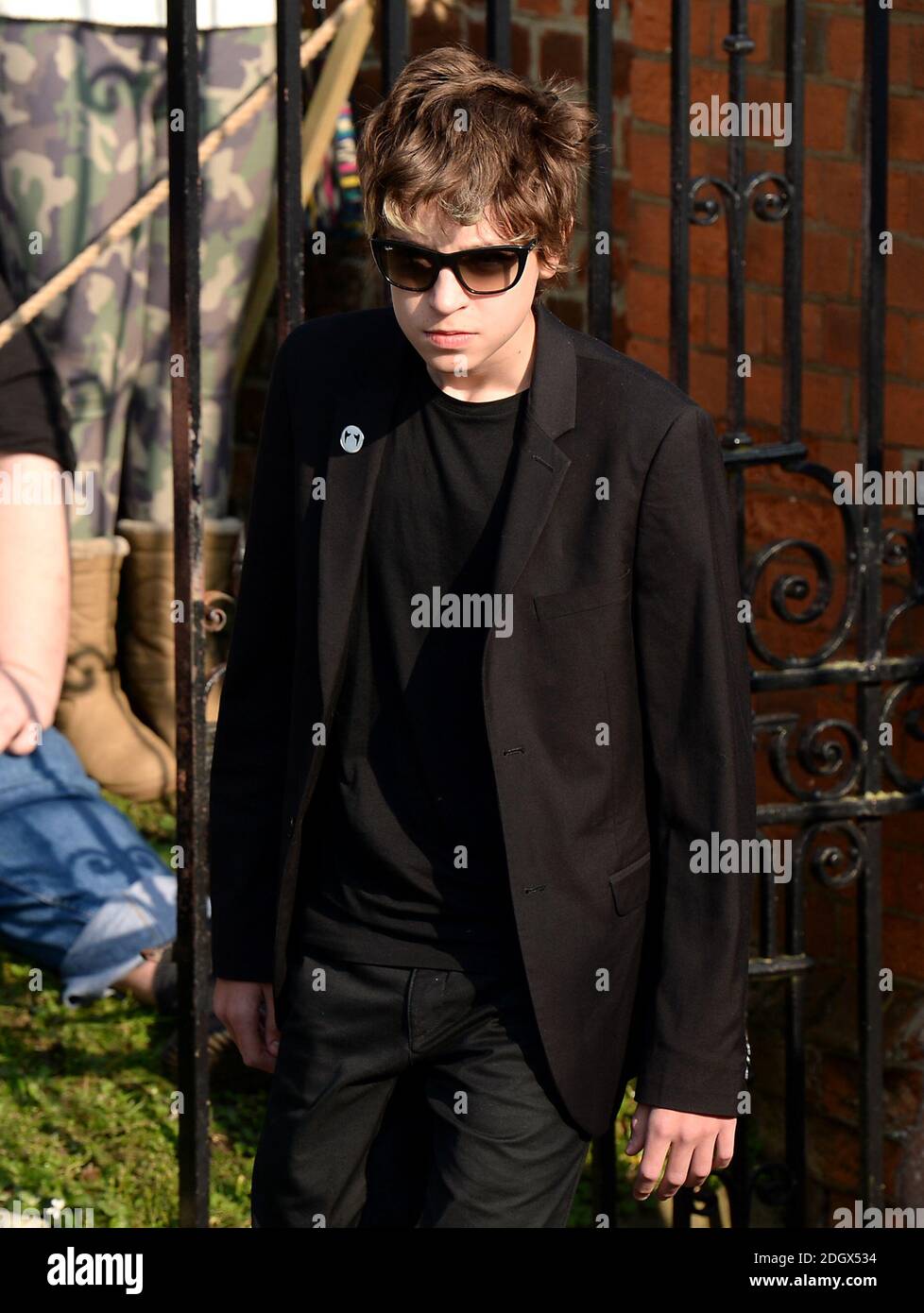 Ace Billy Howlett outside St. Mary's Church during the funeral and ...
