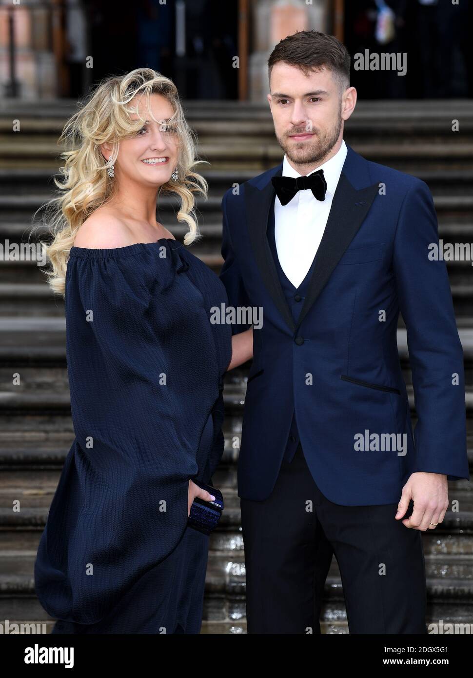 Aaron Ramsey and Colleen Rowland attending the global premiere of ...