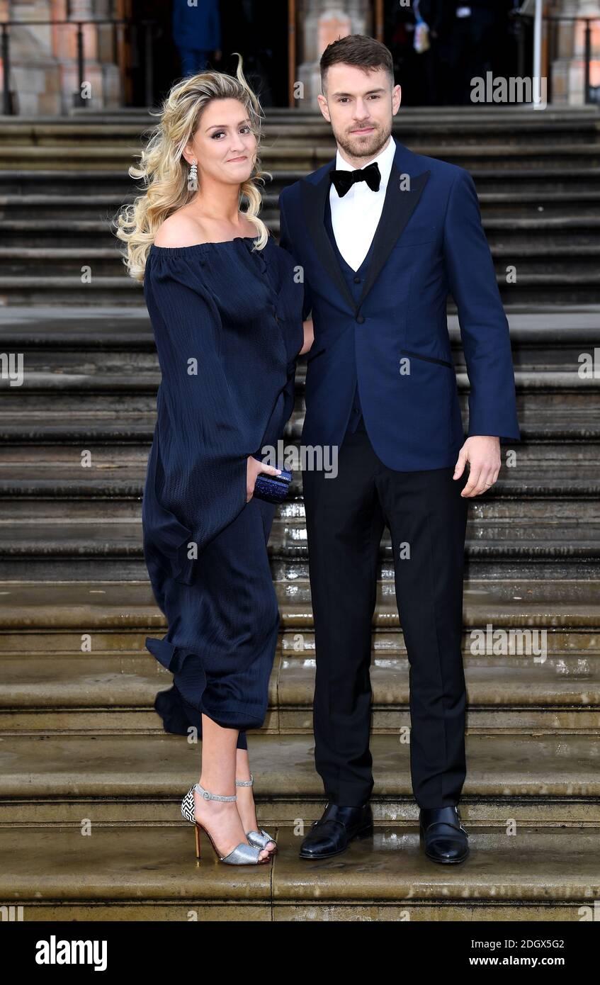 Aaron Ramsey and Colleen Rowland attending the global premiere of ...