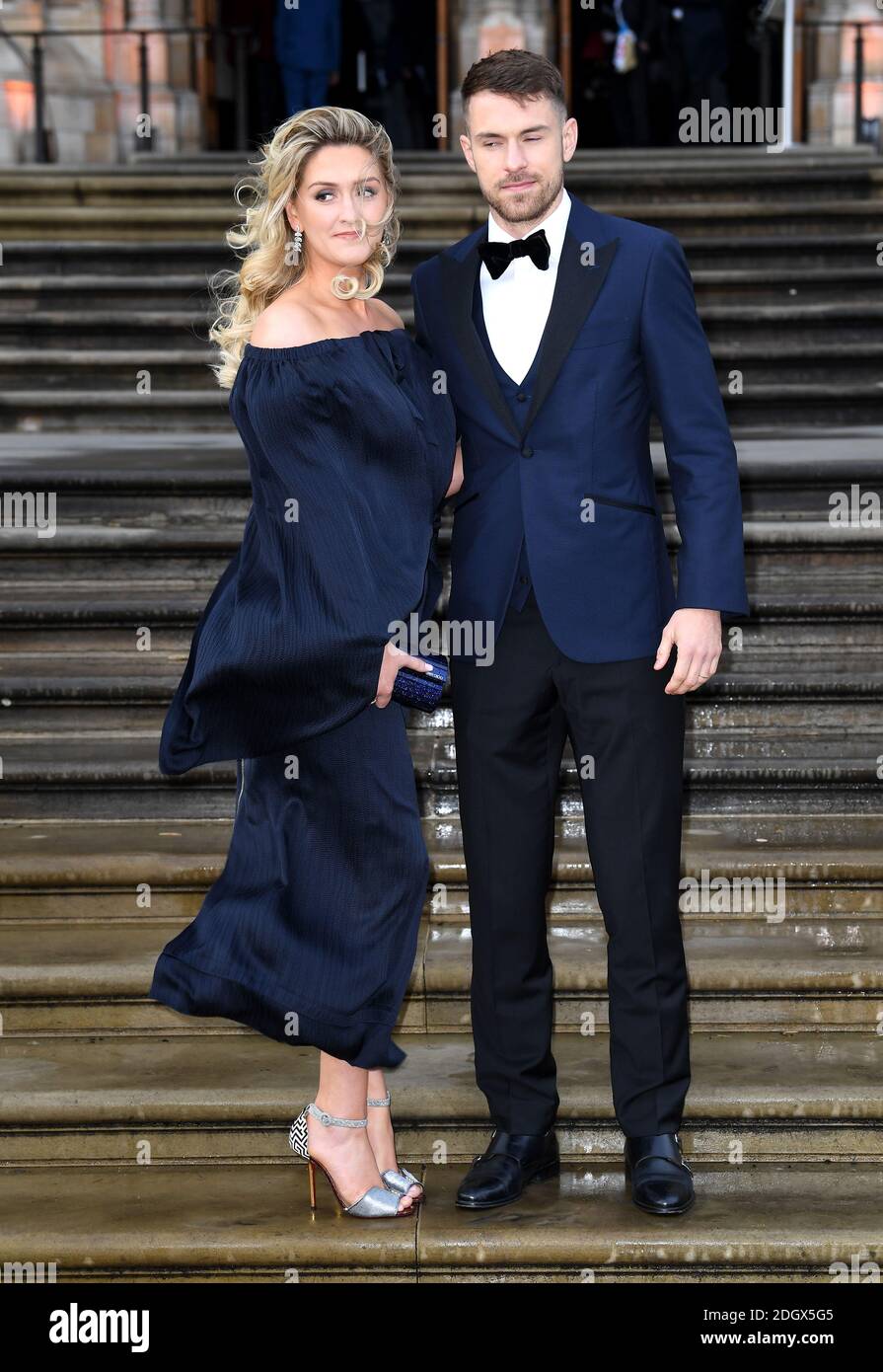 Aaron Ramsey and Colleen Rowland attending the global premiere of ...