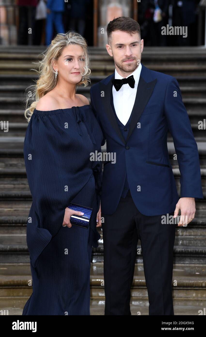 Aaron Ramsey and Colleen Rowland attending the global premiere of ...