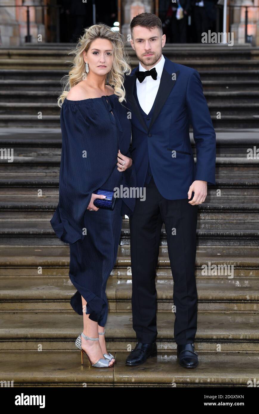 Aaron Ramsey and Colleen Rowland attending the global premiere of ...