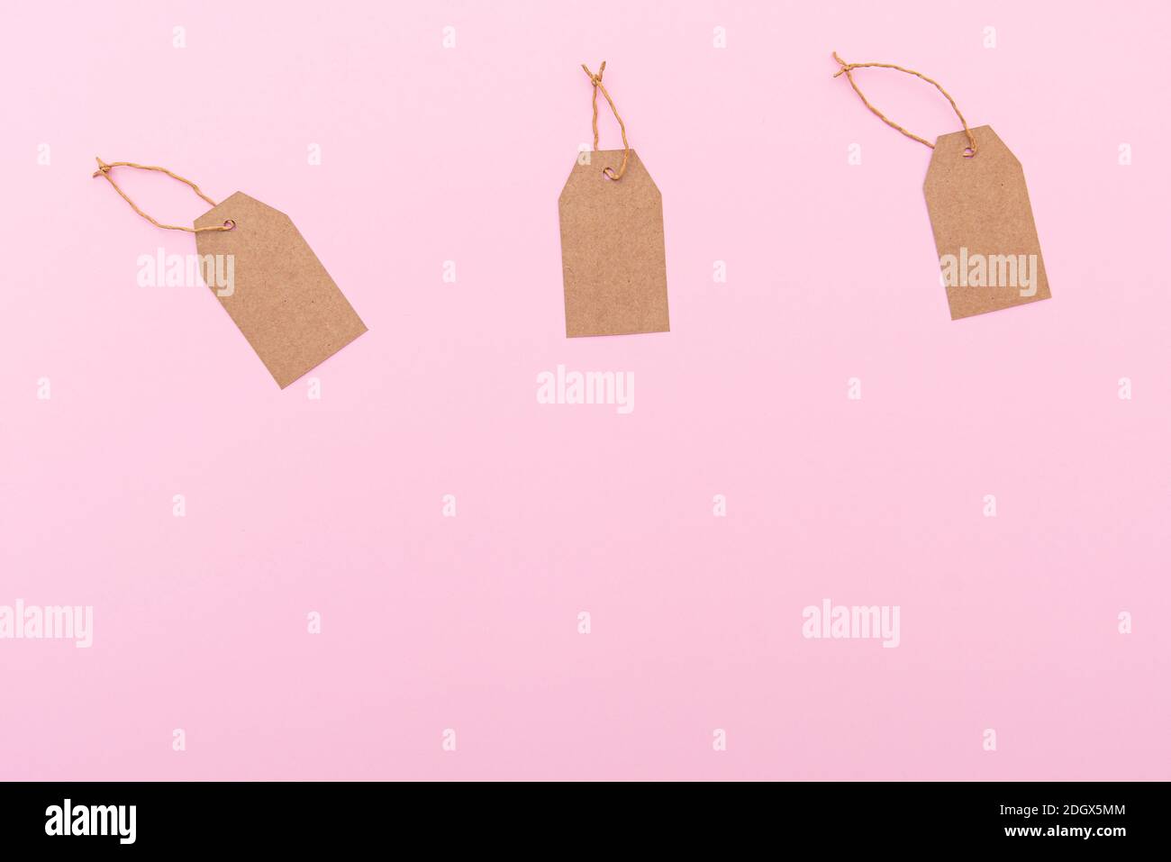 Paper labels or tags on color surface, layout with space for text Stock ...