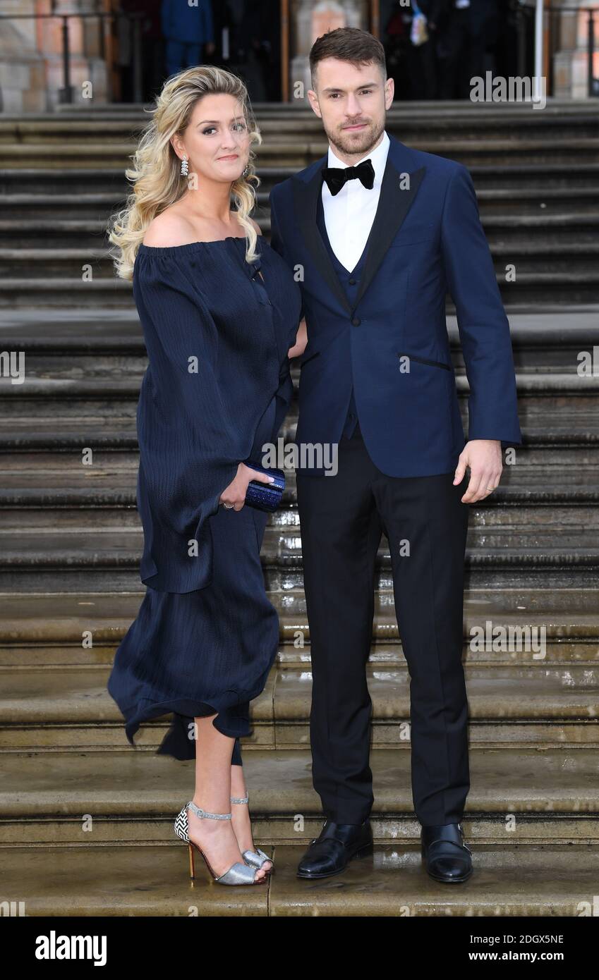 Aaron Ramsey and Colleen Rowland attending the global premiere of ...