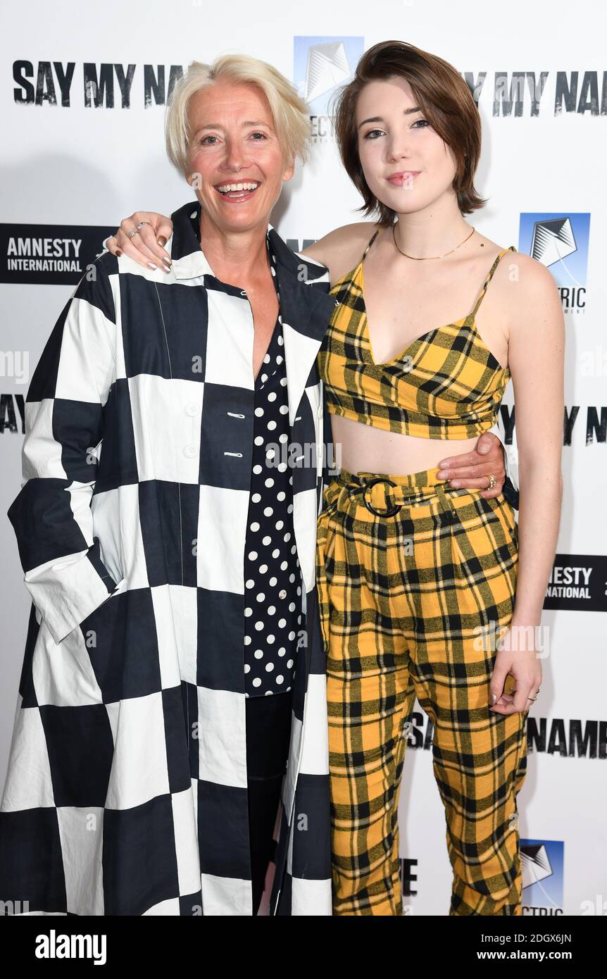 Emma Thompson and her daughter Gaia Romilly Wise attend the gala ...