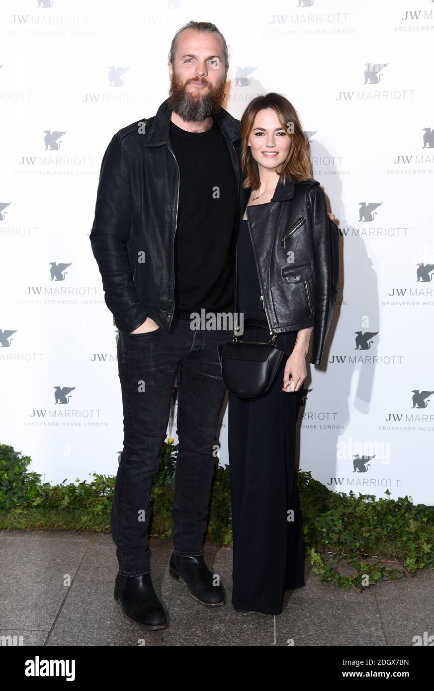 Kara Tointon and Marius Jensen attending the JW Marriott Grosvenor ...