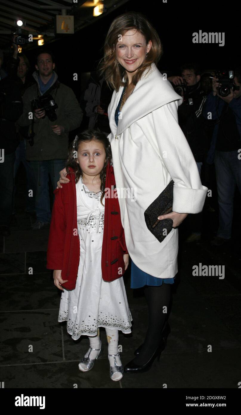Katie Derham and daughter arriving at the Cirque Du Soleil opening ...