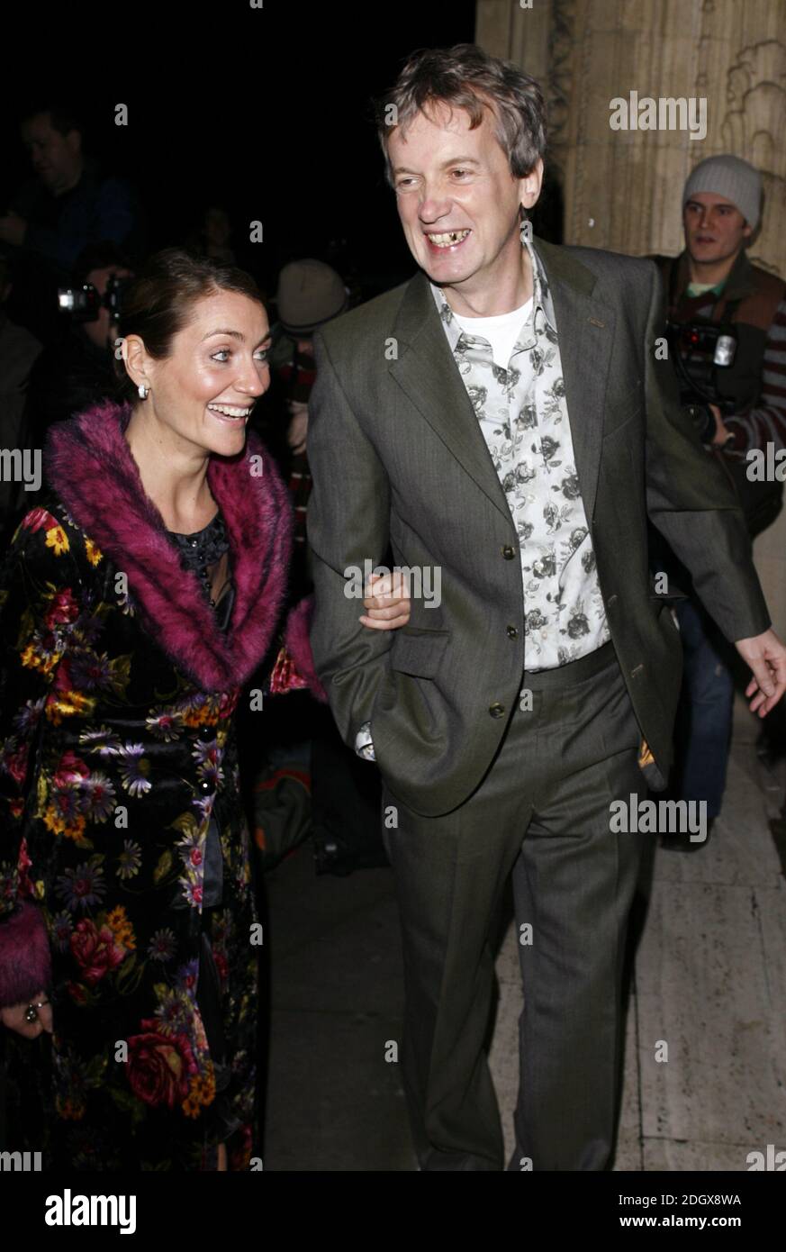 Frank Skinner and girlfriend arriving at the Cirque Du Soleil opening ...