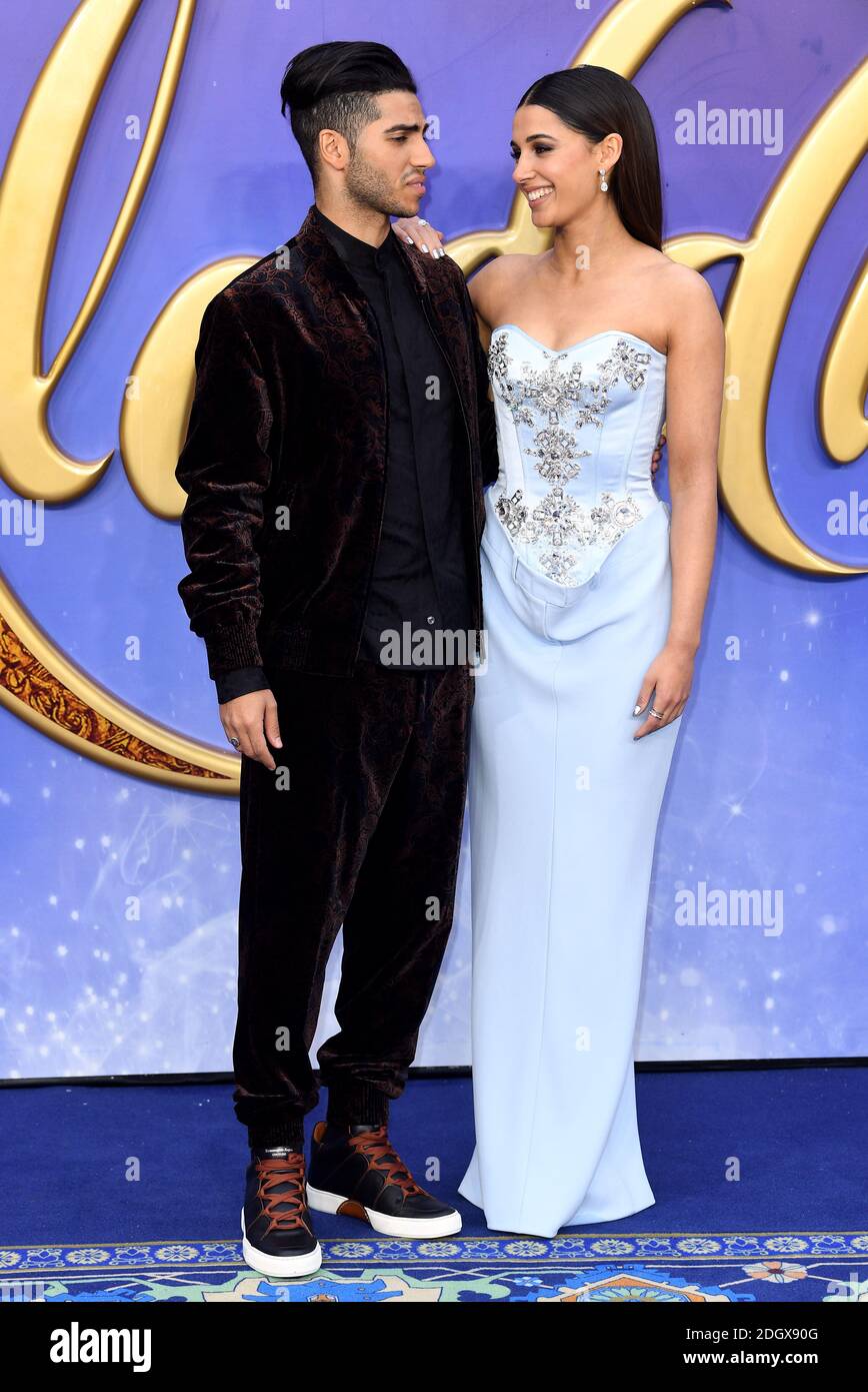 Mena Massoud and Naomi Scott attending the Aladdin European Premiere held at the ODEON Luxe ...
