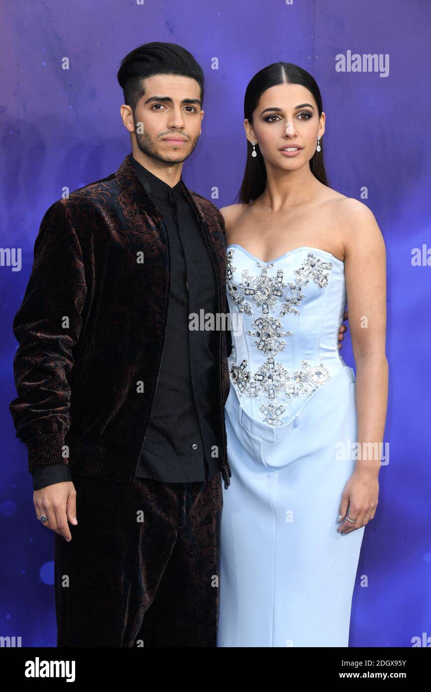 Mena Massoud and Naomi Scott attending the Aladdin European Premiere held at the ODEON Luxe ...