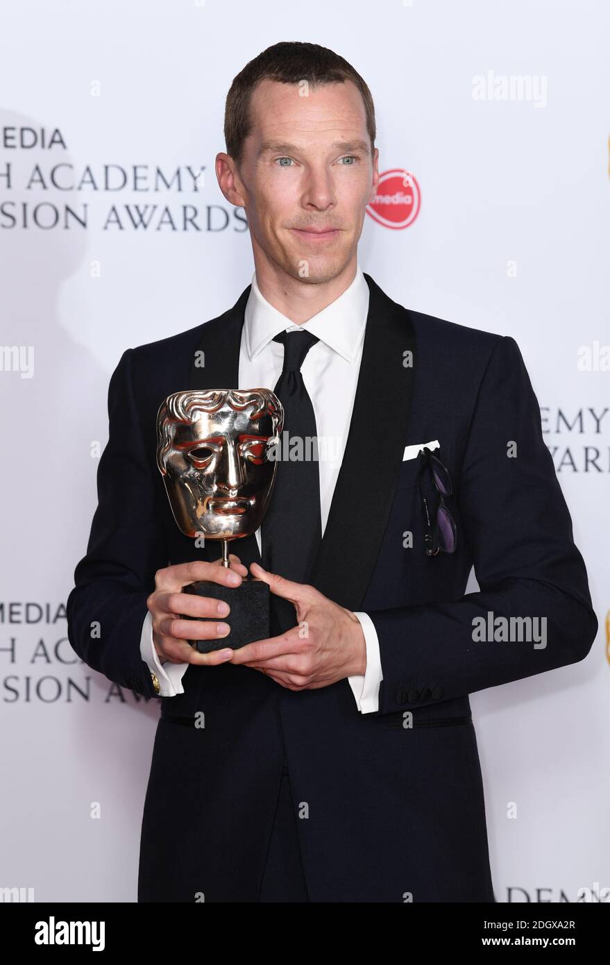 Benedict Cumberbatch in the press room during the Virgin Media BAFTA TV ...