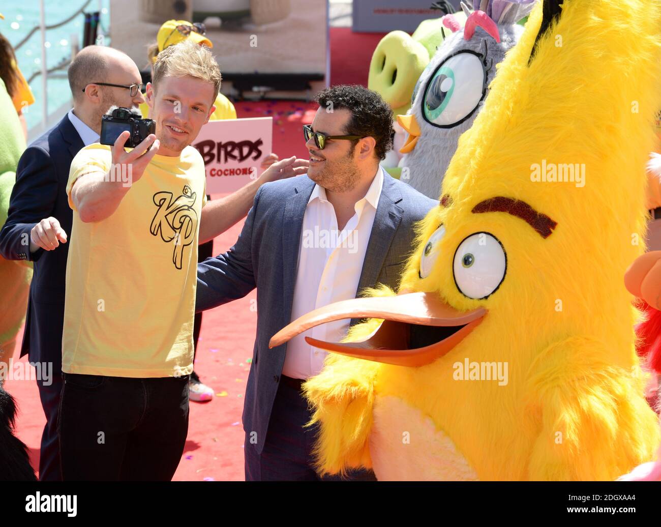 Enzo Knol and Josh Gad attending The Angry Birds Movie 2, Carlton Hotel ...