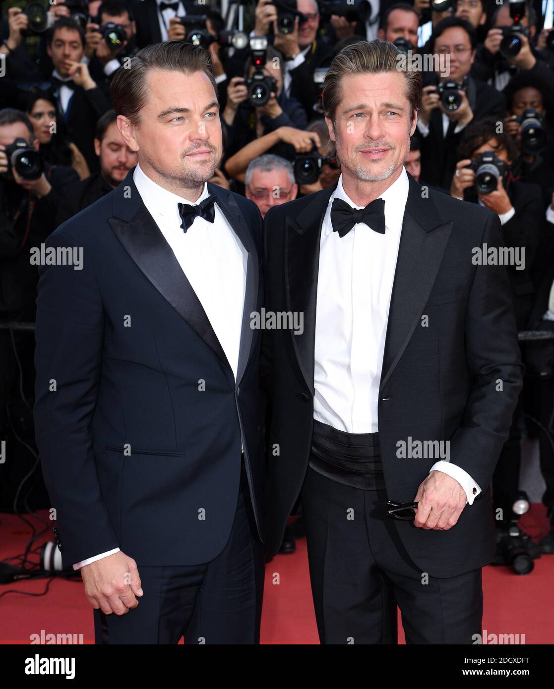 Leonardo DiCaprio and Brad Pitt arriving for the Once Upon a Time in Hollywood Premiere held at ...