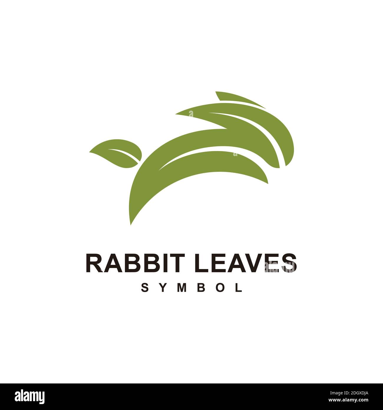Rabbit Leaf Naturally Creative Vector Logo Stock Vector Image & Art - Alamy
