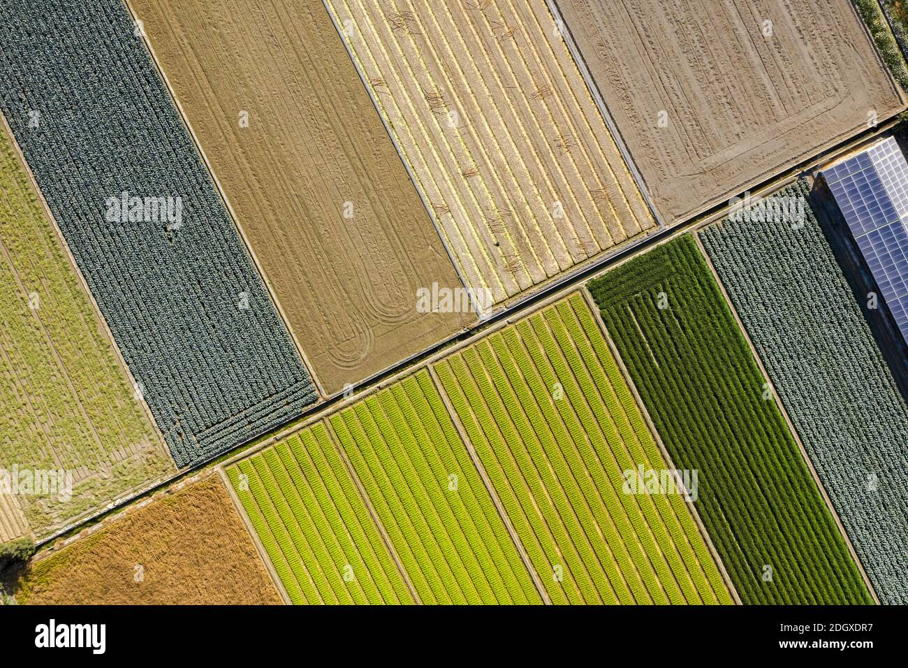 Aerial view of farm Stock Photo - Alamy