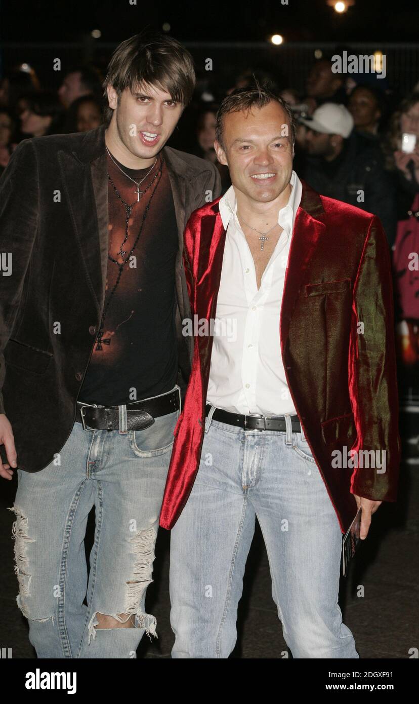 Graham Norton and boyfriend arriving at the UK Premiere of Dreamgirls ...