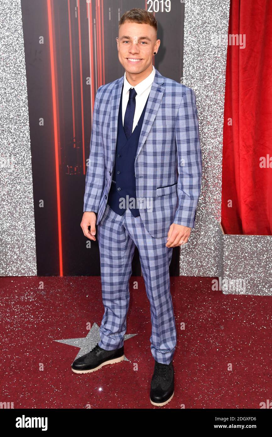 Callum Harrison attending the British Soap Awards 2019 held at The ...