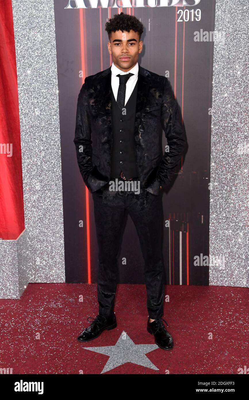 Malique Thompson-Dwyer attending the British Soap Awards 2019 held at ...