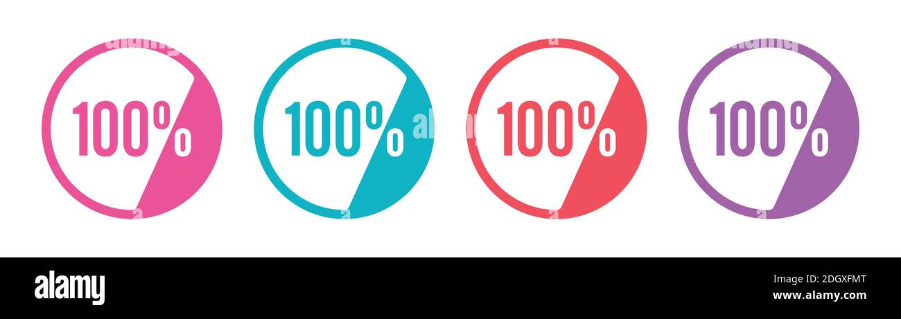 100 percent symbol. colored hundred percent symbol Stock Vector Image ...